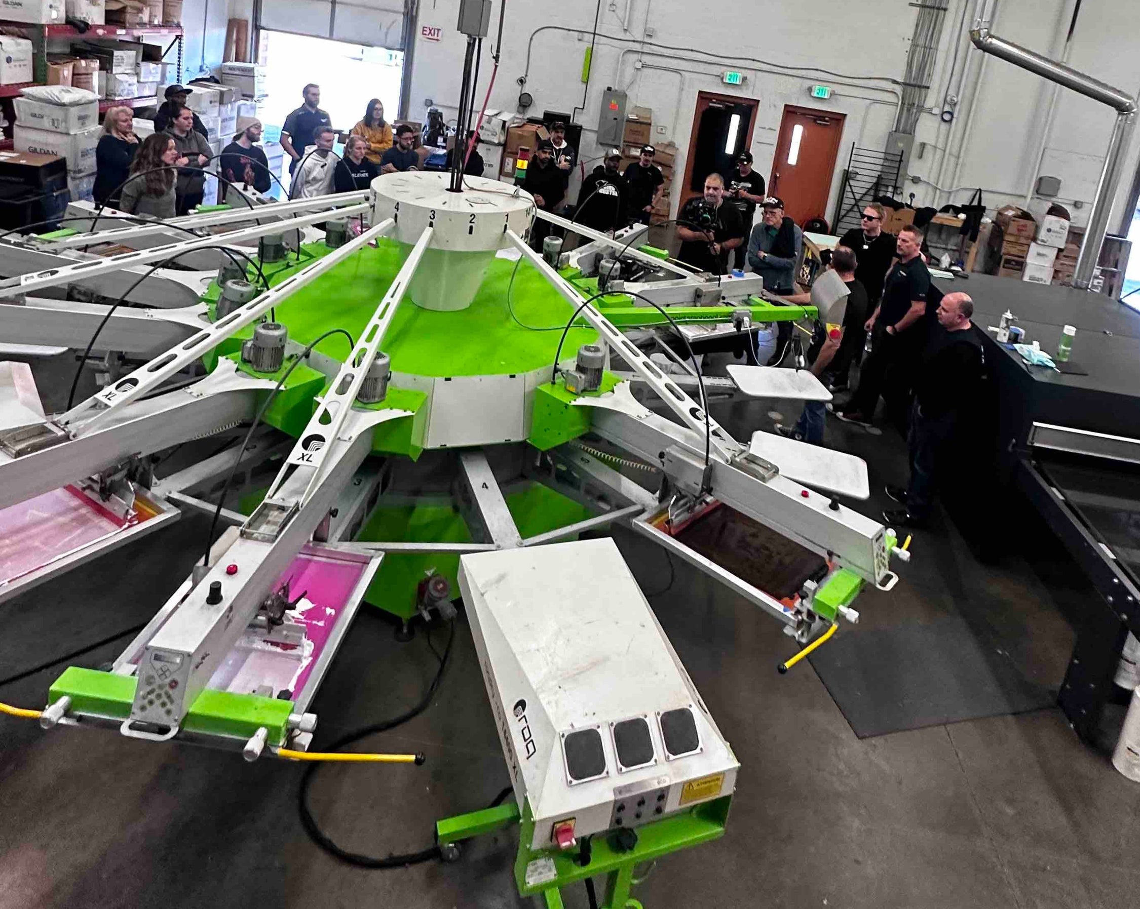 Stampinator 480, IN-LINE Heat Press Screen Printing Equipment